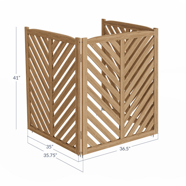 Belleze Wooden Outdoor Privacy Fence Panels (3 Panels) & Reviews | Wayfair
