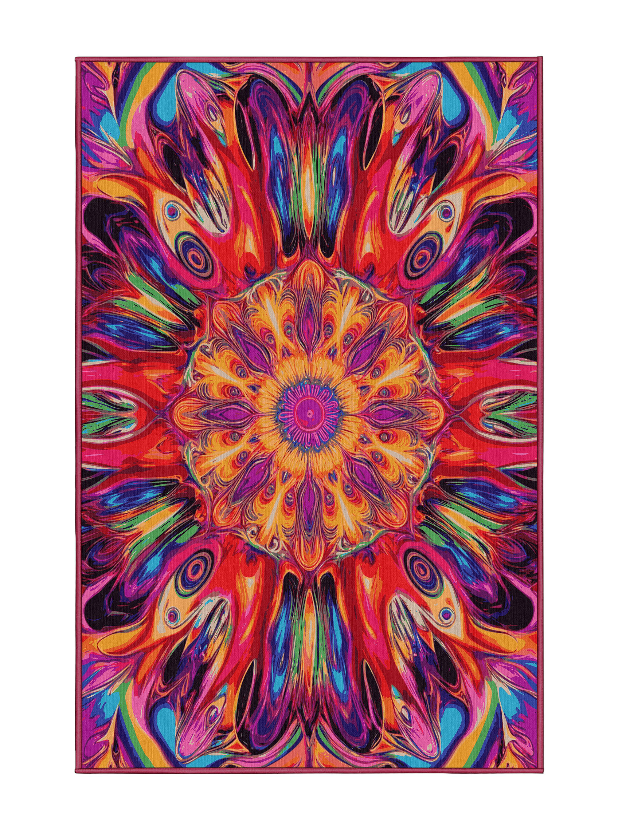 Trinx Neon Reverie Rug | Wayfair