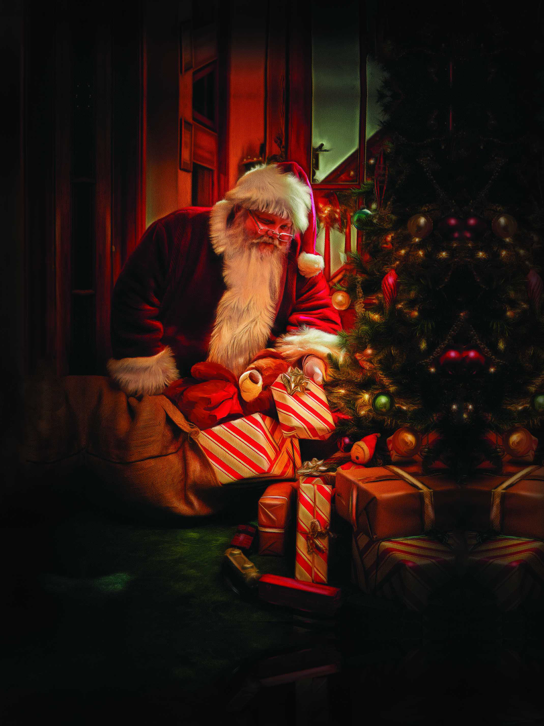 The Holiday Aisle® Painted Santa Delivering Presents | Wayfair