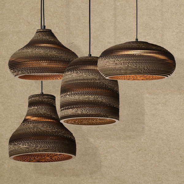 Bay Isle Home™ 100-watt 1-light Matte Black Modern Nordic Style Pendant ...