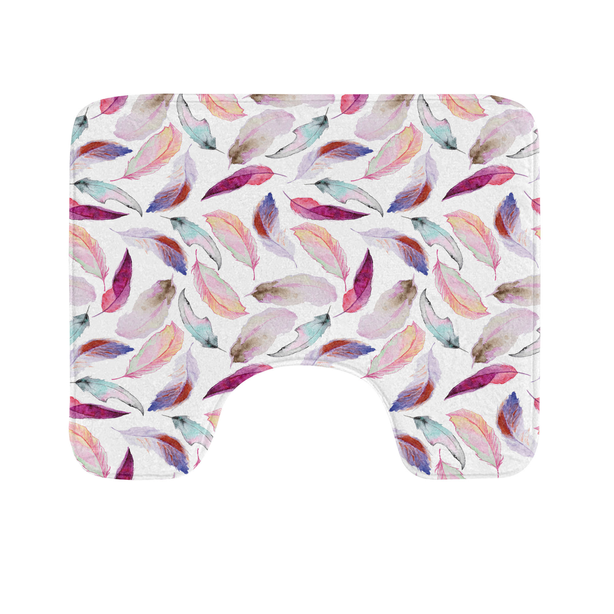 East Urban Home Romantic Toilet Mat U-Shape Bathroom Rug 20" Pink ...