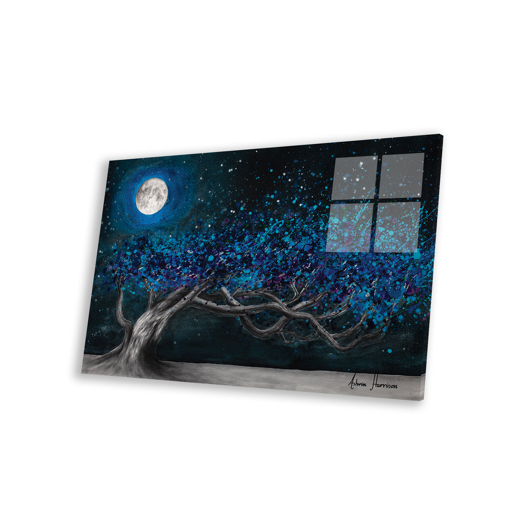 Winston Porter Glowing Midnight Tree Print On Acrylic Glass - Wayfair ...