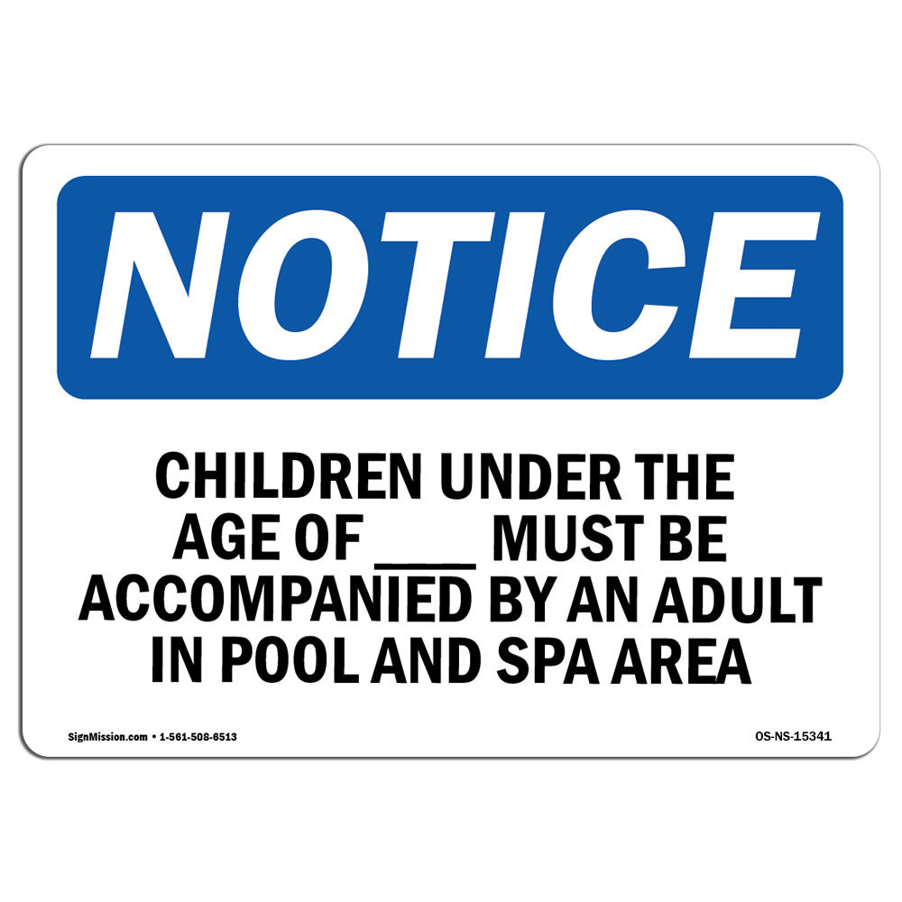 SignMission Children under the Age of Pool Spa Sign | Wayfair