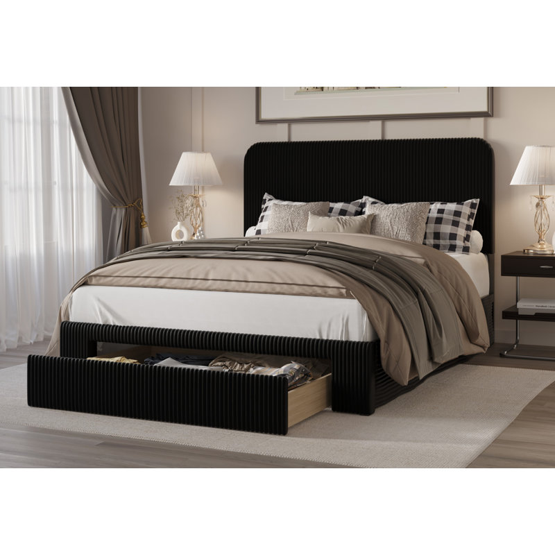 Wade Logan® Audeline Tufted Upholstered Storage Panel Bed & Reviews ...