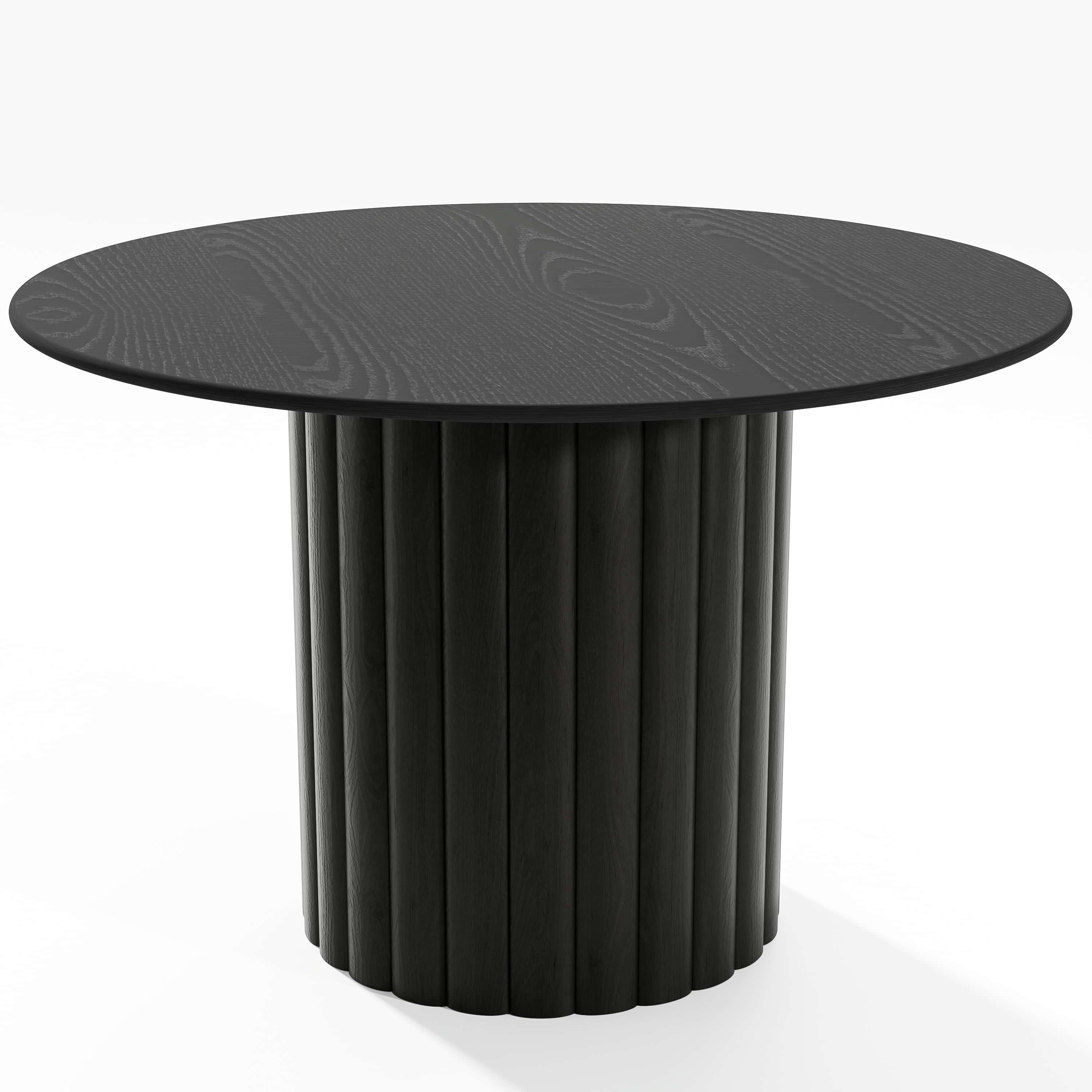 Lumioca 46" Black Soild Dining Table Round Kitchen Table Base | Wayfair