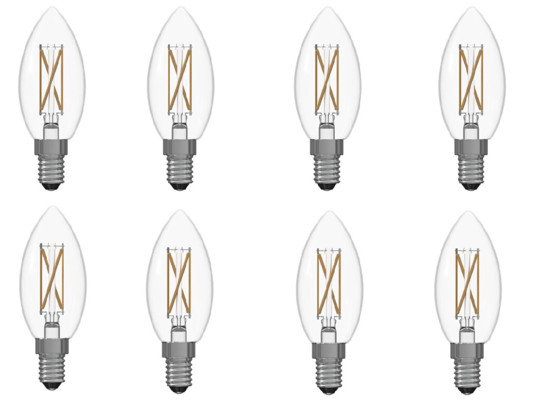 Bulbrite Industries Bulbrite LED Filament 4.1W Dimmable B11 Light Bulb with E12 Candelabra Screw ...