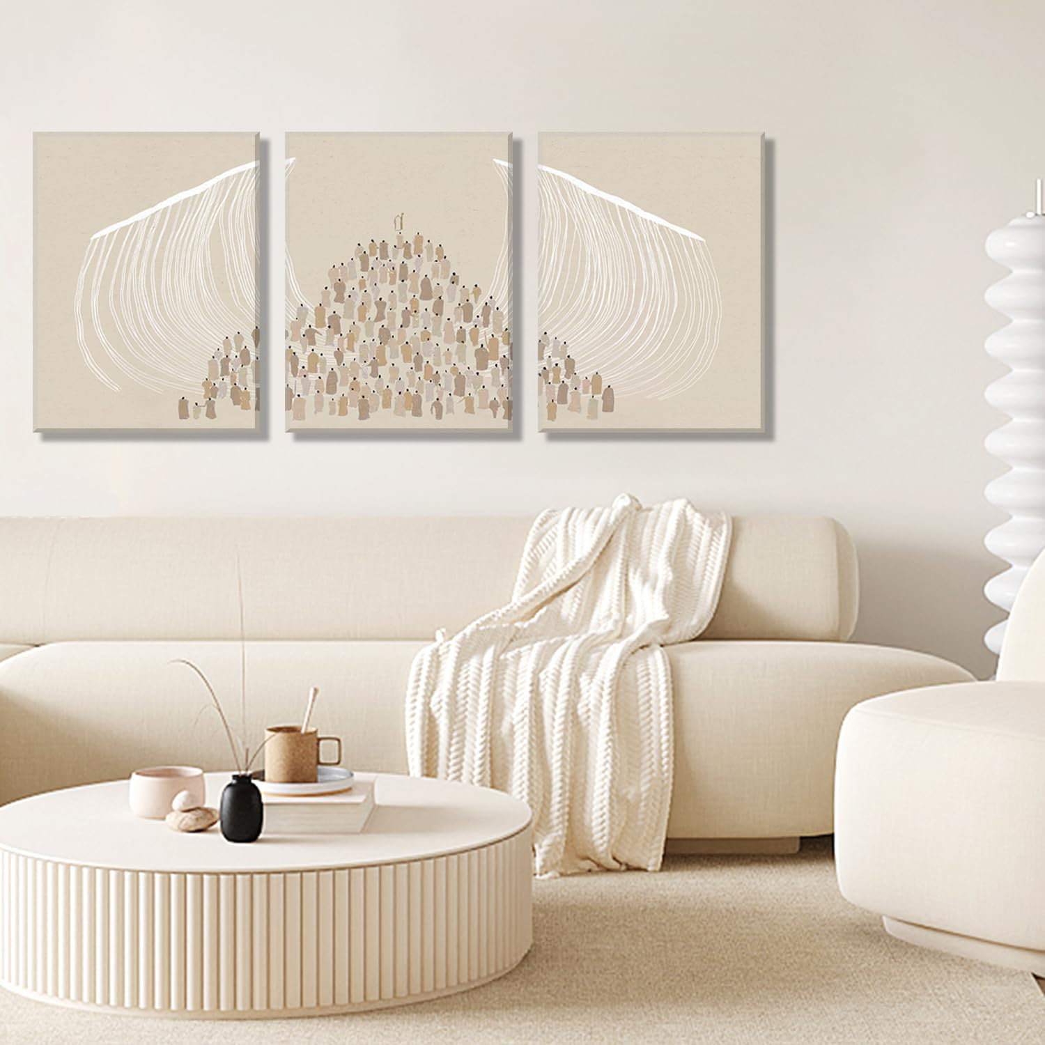 Red Barrel Studio Jesus Abstract Wall Art Framed 16X24 Inch Set Of 3 ...