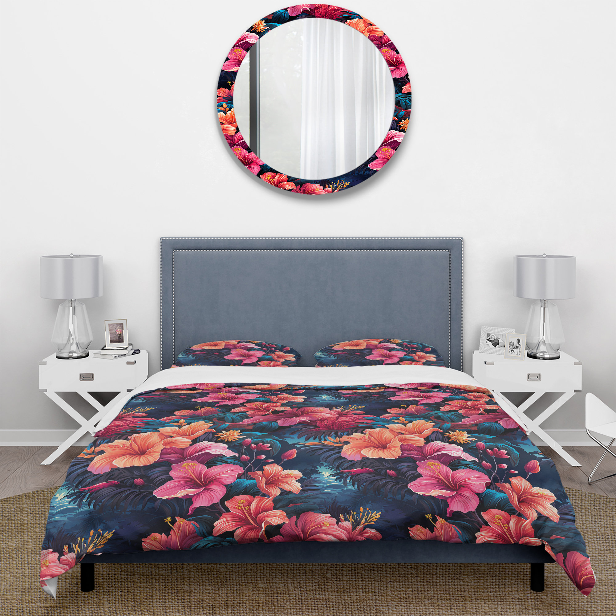 Design Art Starlit Paradise Tropical Pattern Bedding | Wayfair