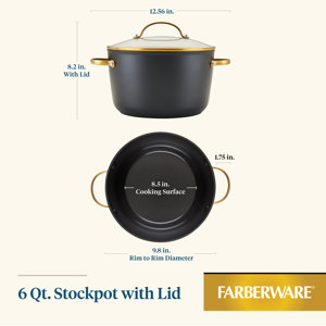 Farberware Forged Induction Cookware Nonstick Stockpot With Lid ...