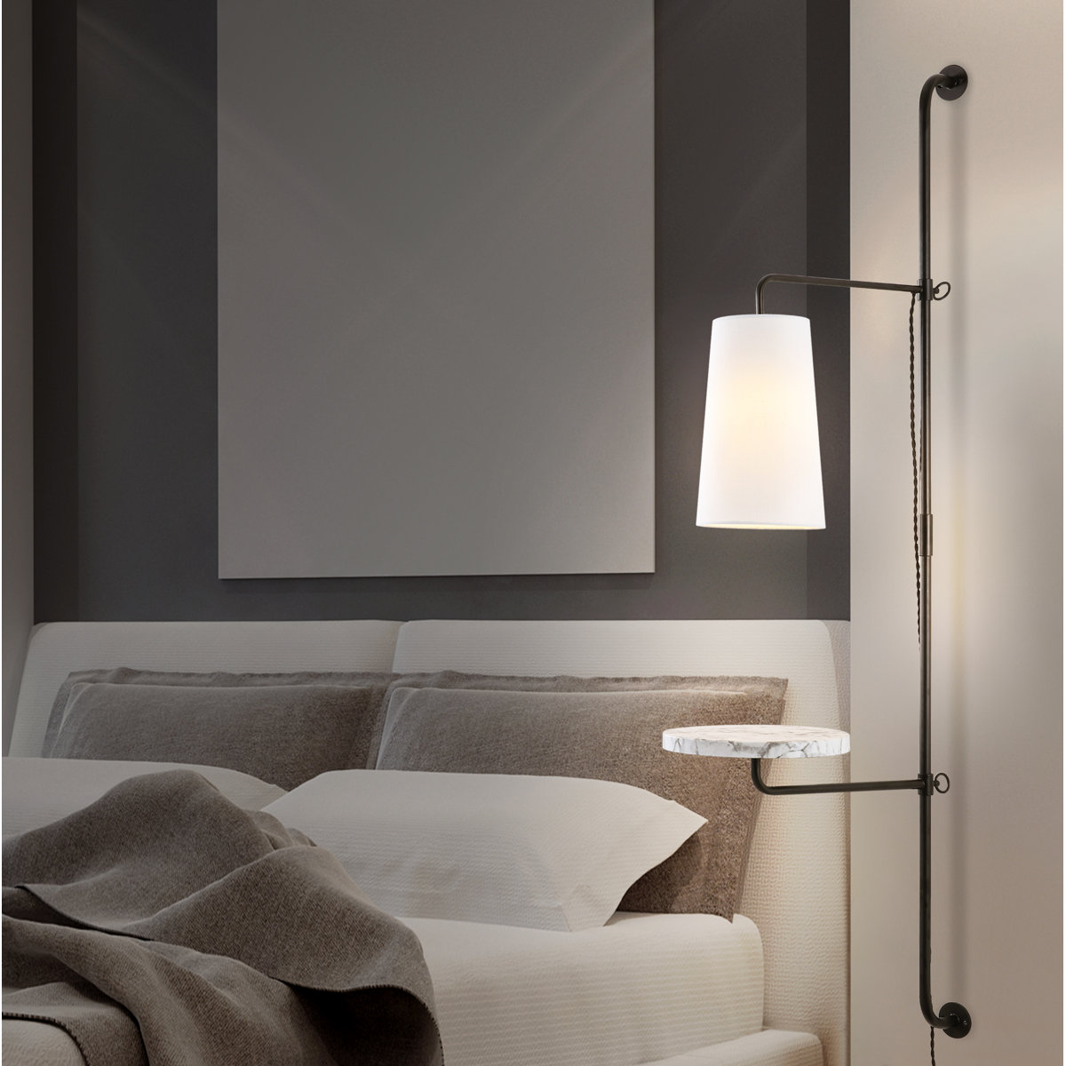 Wrought Studio™ Andre 1-Light Contemporary Industrial Iron Plug-In with ...