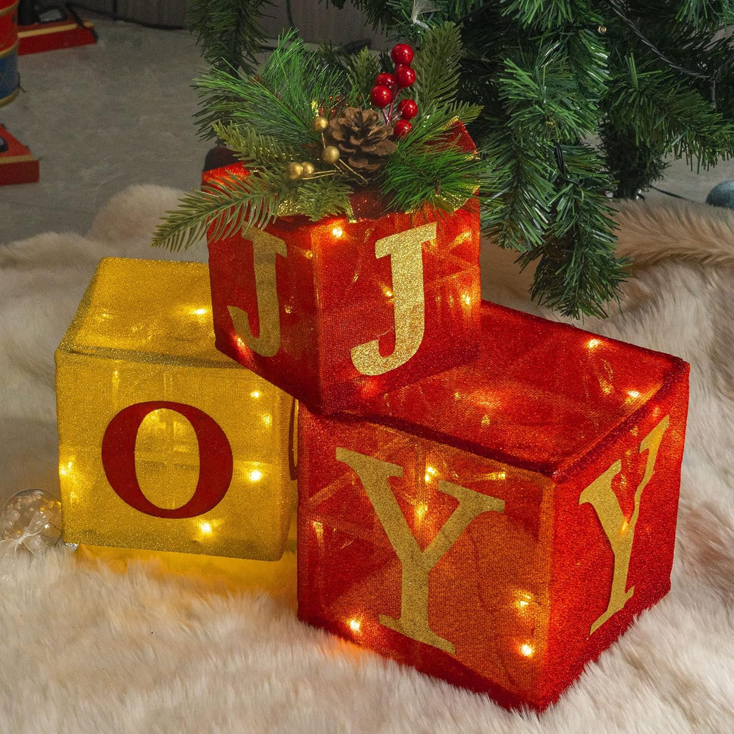 The Holiday Aisle® 3-piece Christmas Light Gift Box, pre-installed 60 ...