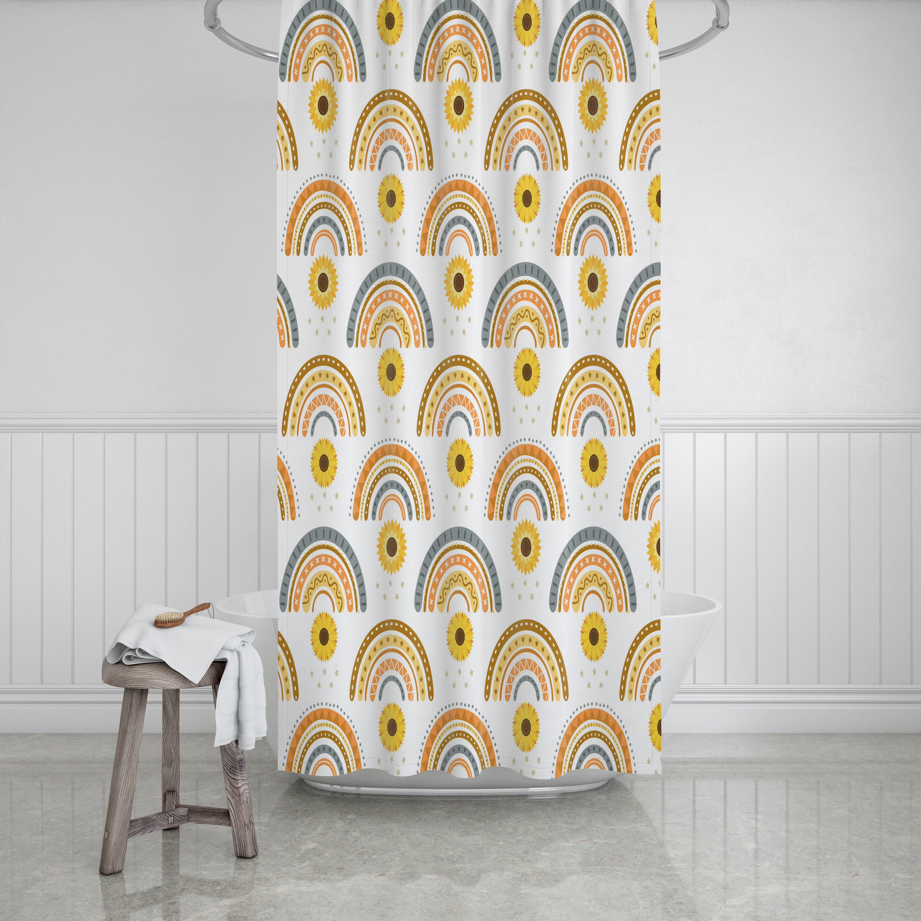 East Urban Home Rasime Floral Single Shower Curtain | Wayfair