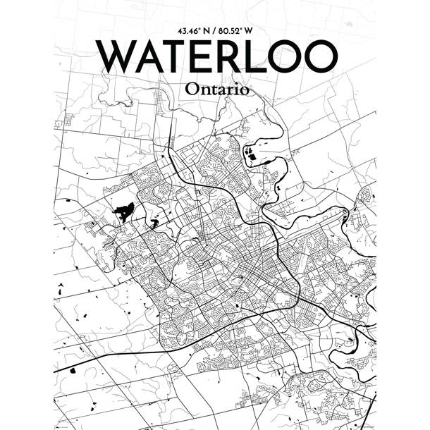 OurPoster.com 'Toronto City Map' Graphic Art Print Poster in Ink ...