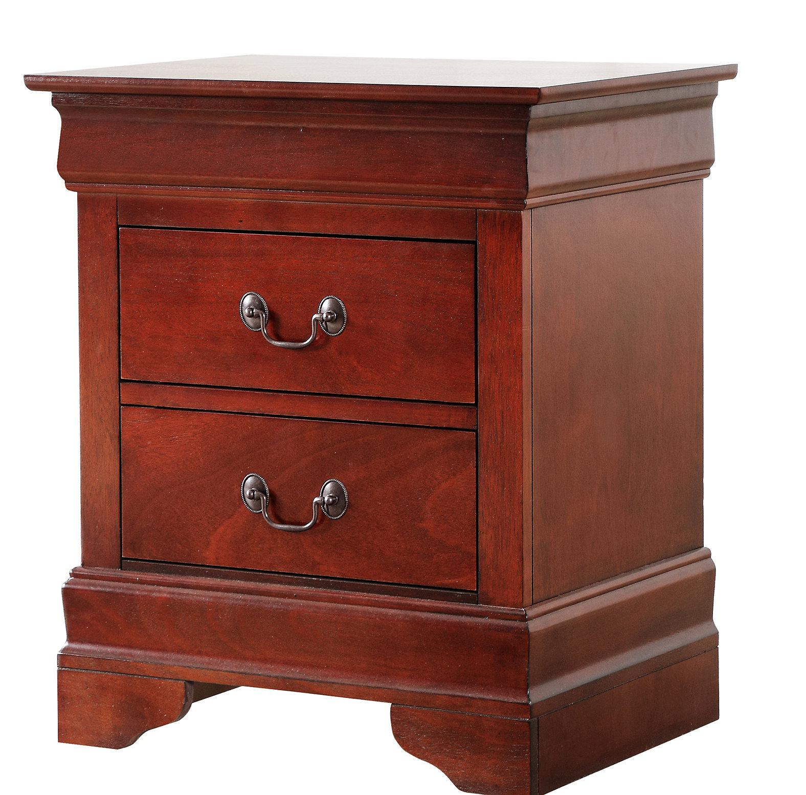 Alcott Hill Chariah Cherry Wooden Nightstand with drawer | Wayfair