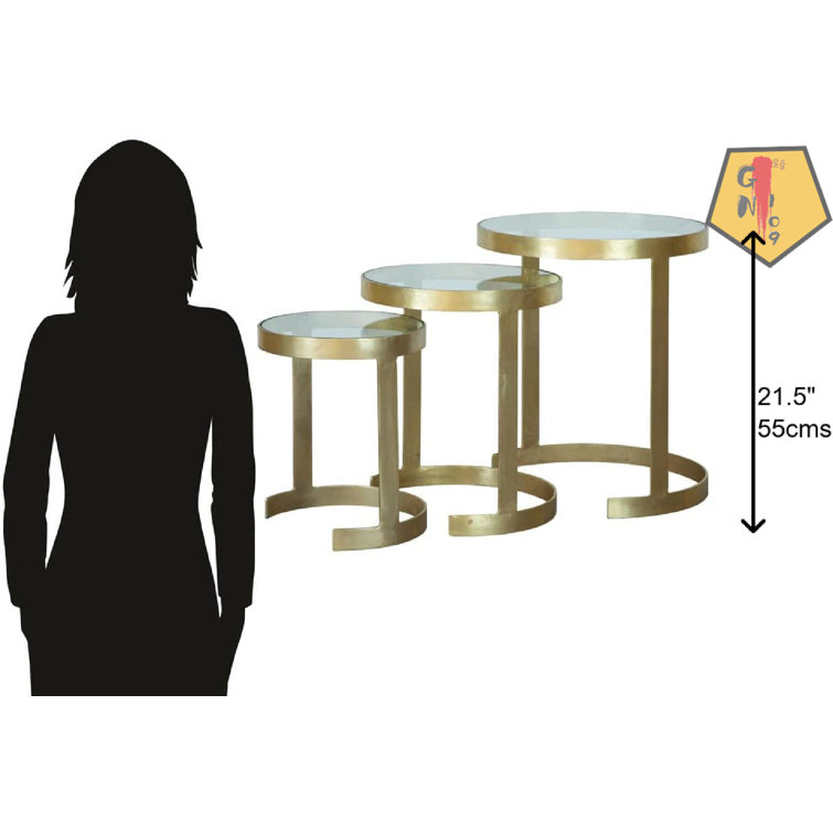 GN109 Glass Top Nesting Tables | Wayfair