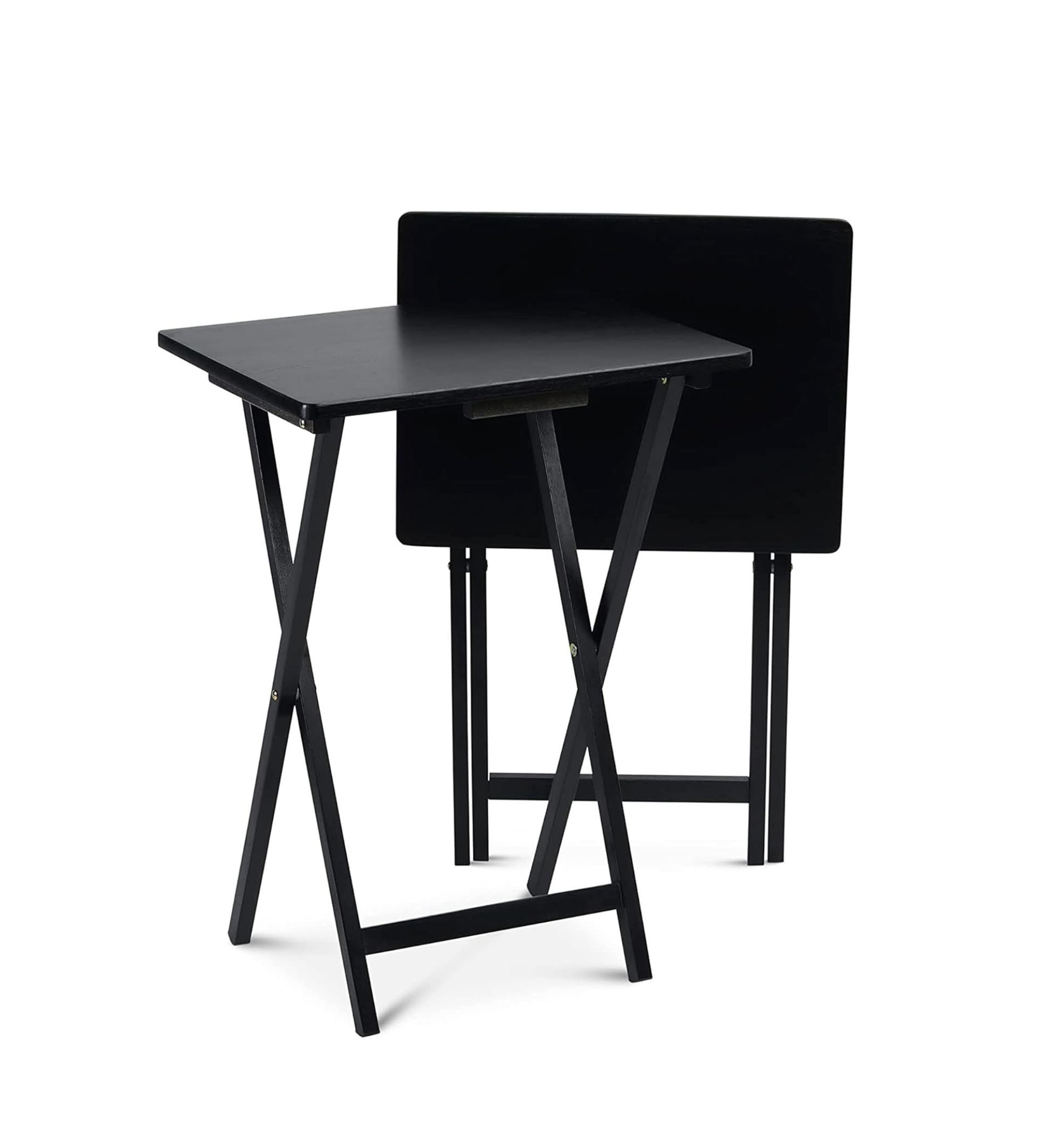 Hokku Designs 2-Pack TV Tray Folding Dinner Table With Collapsible ...