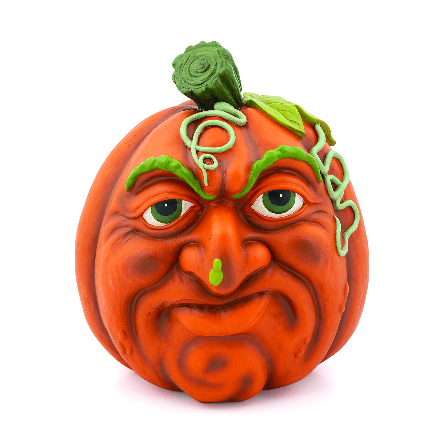The Holiday Aisle® Expressive Pumpkin Frown Resin Fall Decorative ...