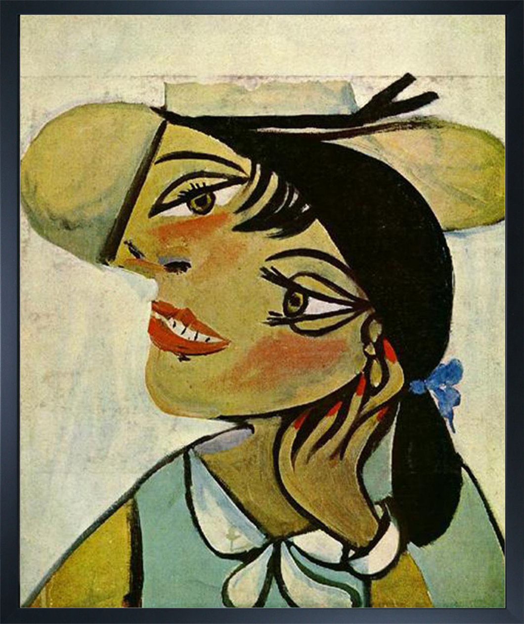 Overstock Art Portrait Of Woman In D`hermine Pass (Olga) Framed On ...