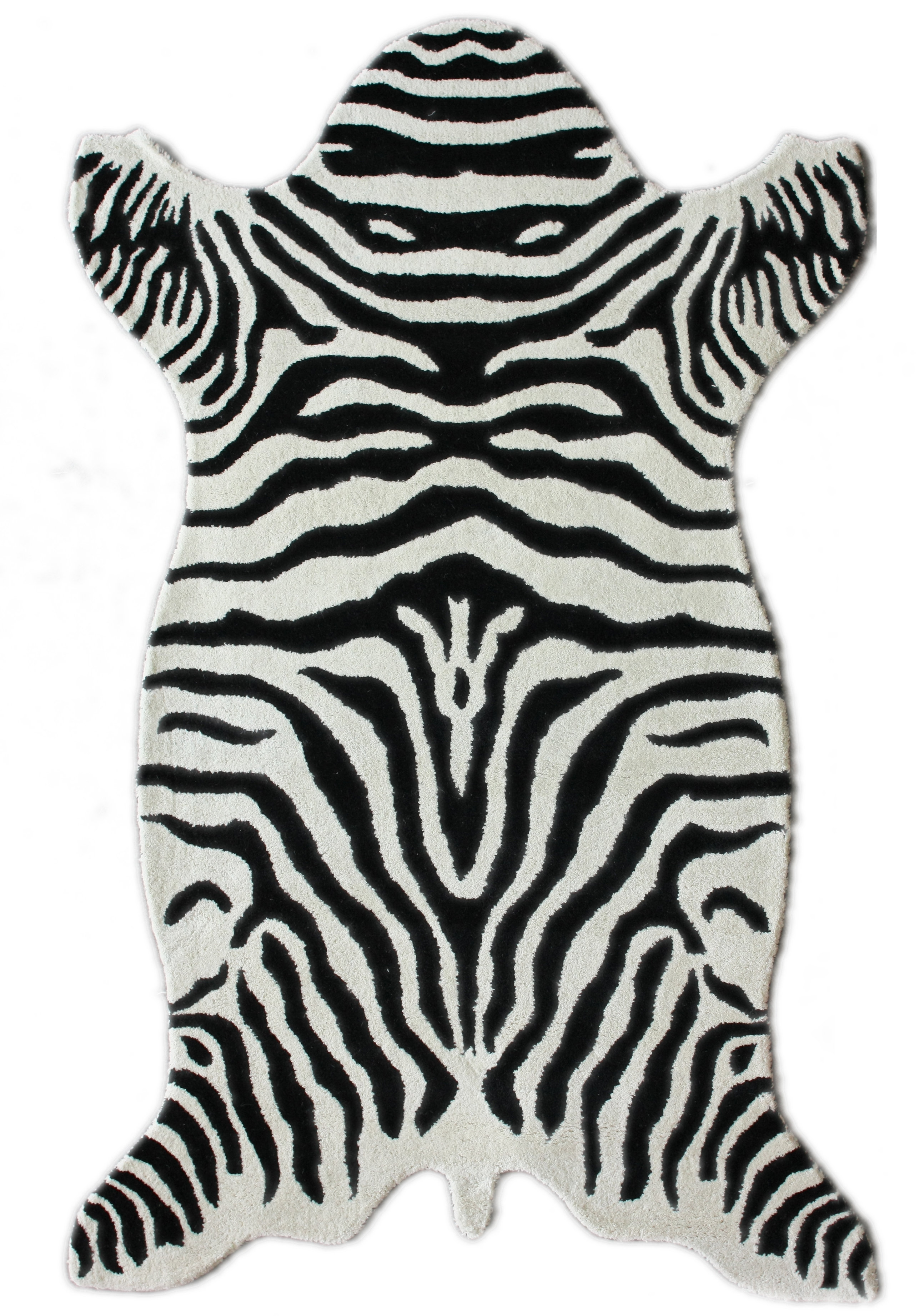 Mercer41 Jeannie Hand-Tufted Wool Zebra White Area Rug | Wayfair