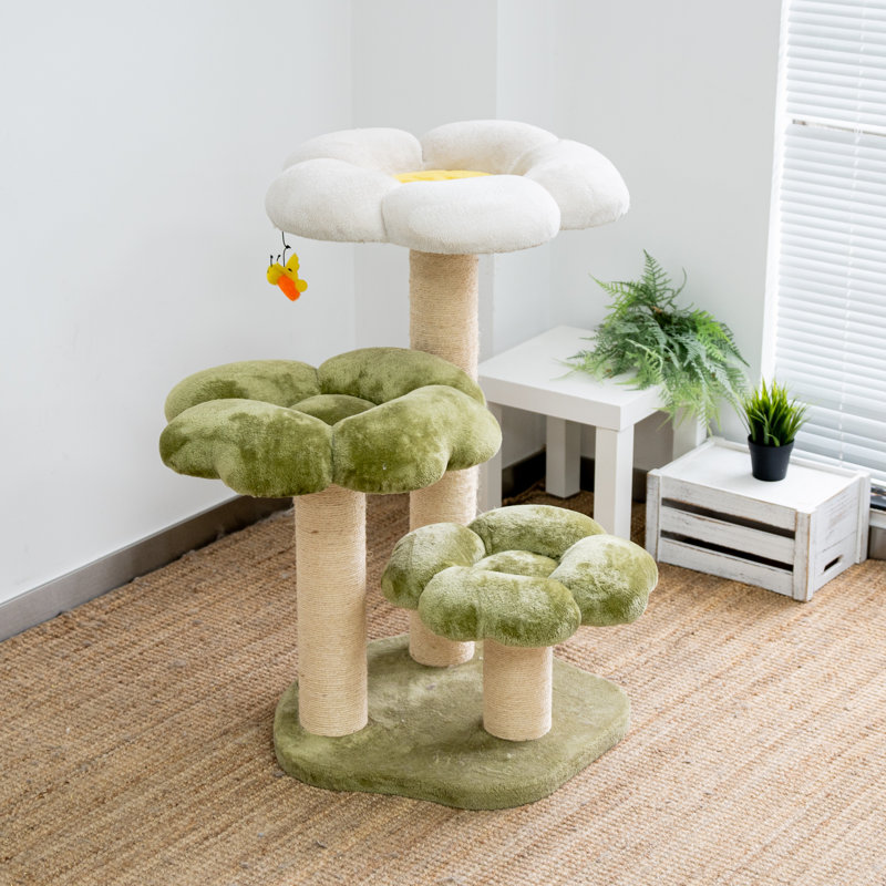 Tucker Murphy Pet™ Emmrie Four Leaf Clover Cat Tree with Cat Scratching ...