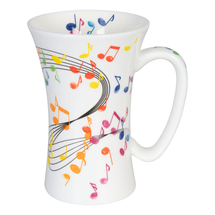 Könitz Design Flying Notes Bone China Latte Mug | Wayfair.co.uk