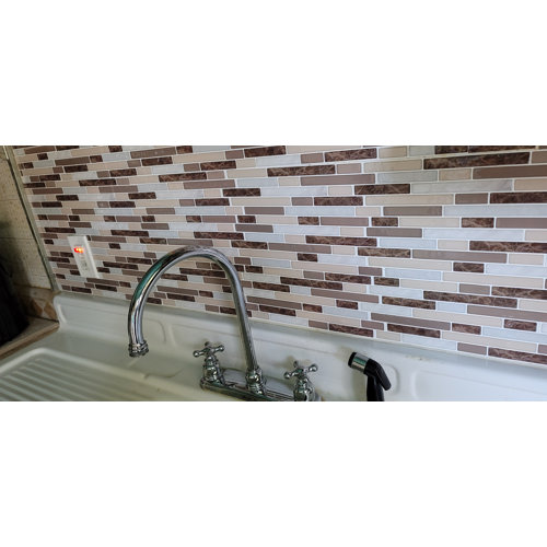 Staggered Joint Peel & Stick Backsplash Tile You'll Love | Wayfair
