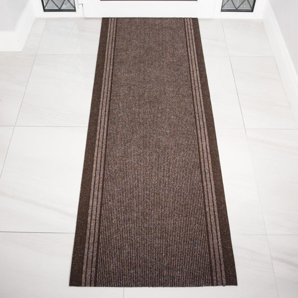 Marlow Home Co. Runner Whitefield No Pattern Machine Woven Brown Area ...
