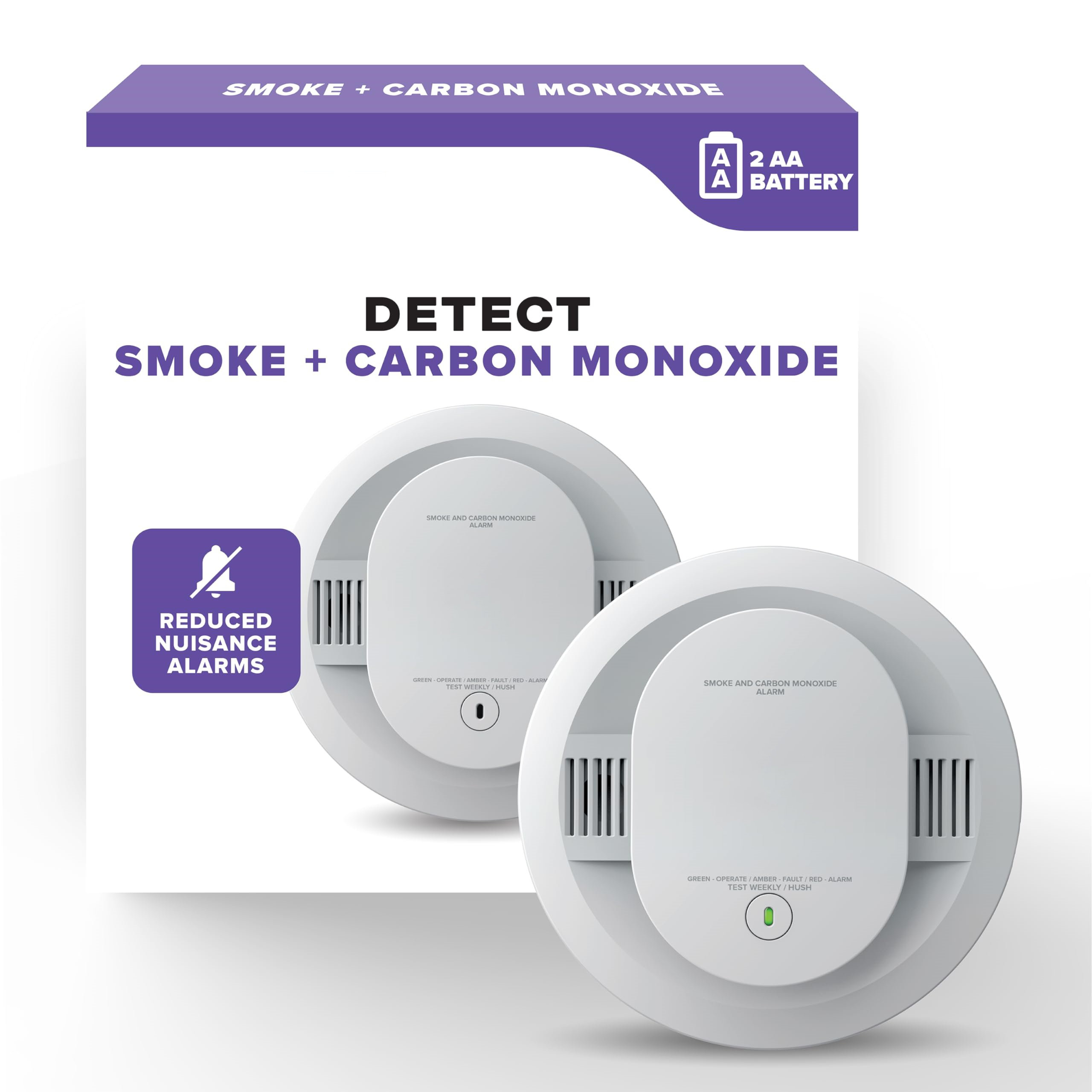 BEACHWATER POOL & SPA, LLC Détecteur de fumée et de monoxyde de carbone, alimenté par pile AA ...