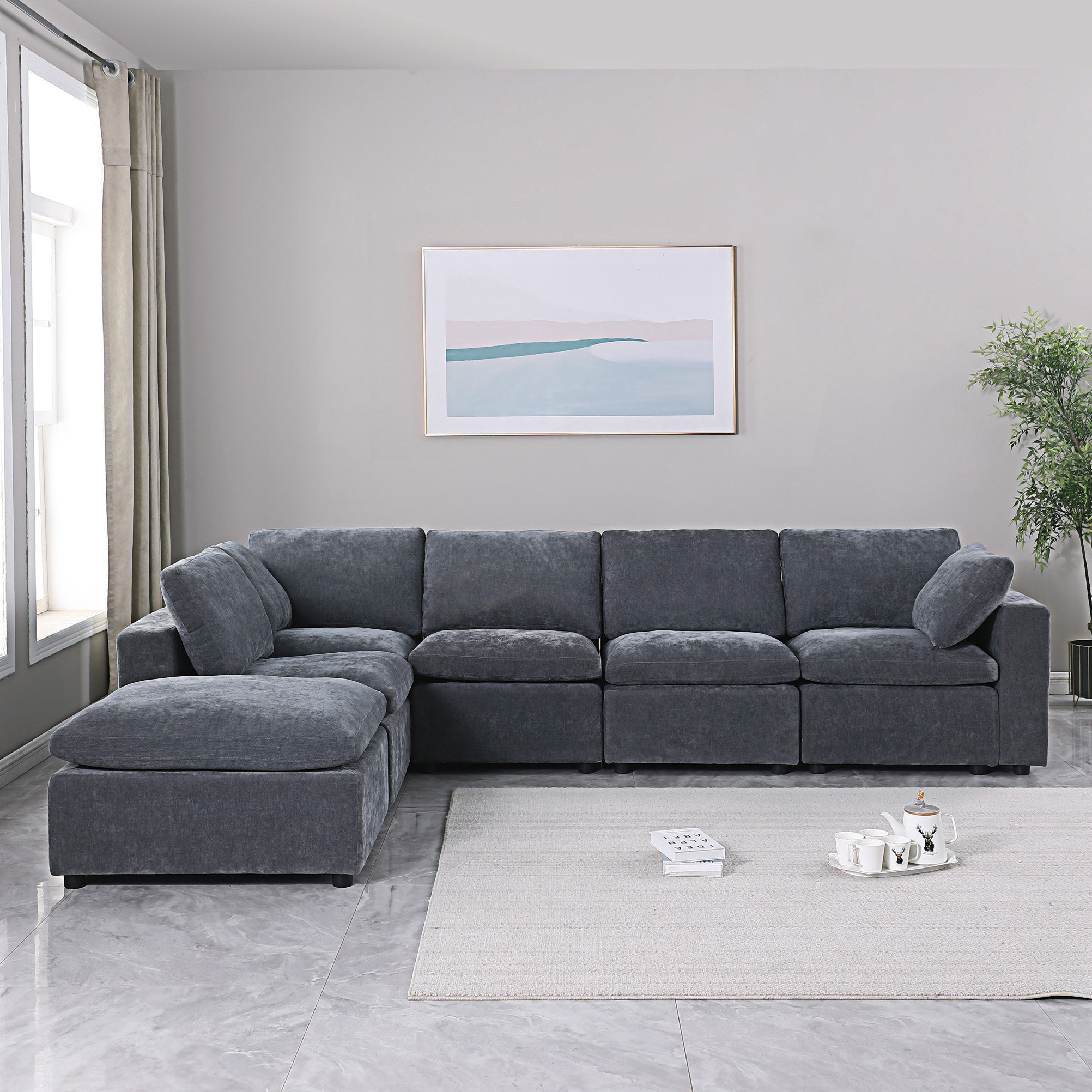 Hokku Designs Modular Sectional Sofa | Wayfair