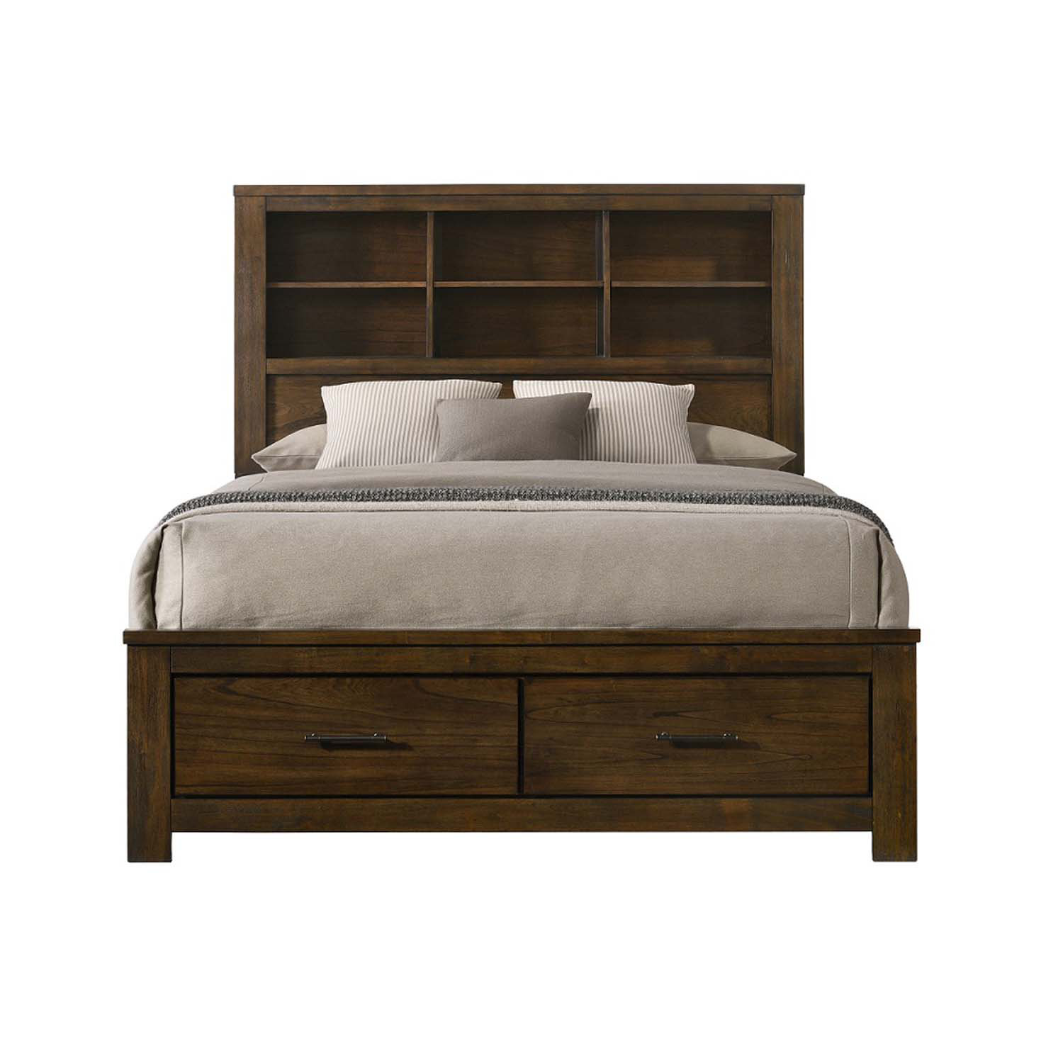 One Allium Way Merrilee II Queen Bed w/Storage, Oak Finish - Wayfair Canada