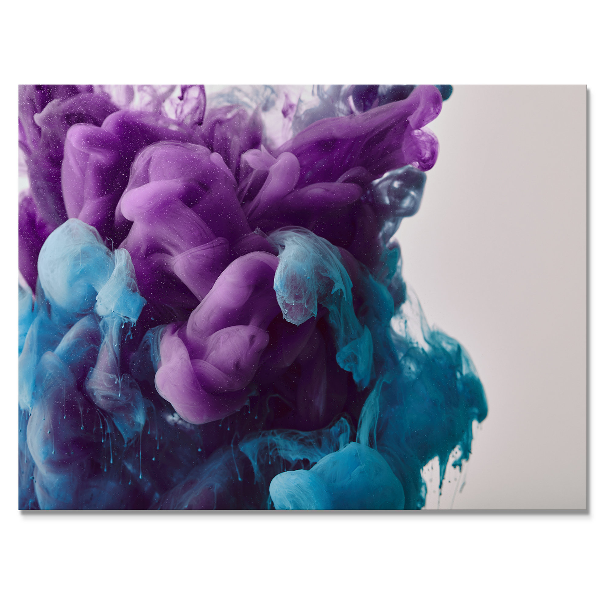 Wrought Studio Purple & Blue Mixing Liquid Ink " Purple And Blue Mixing ...
