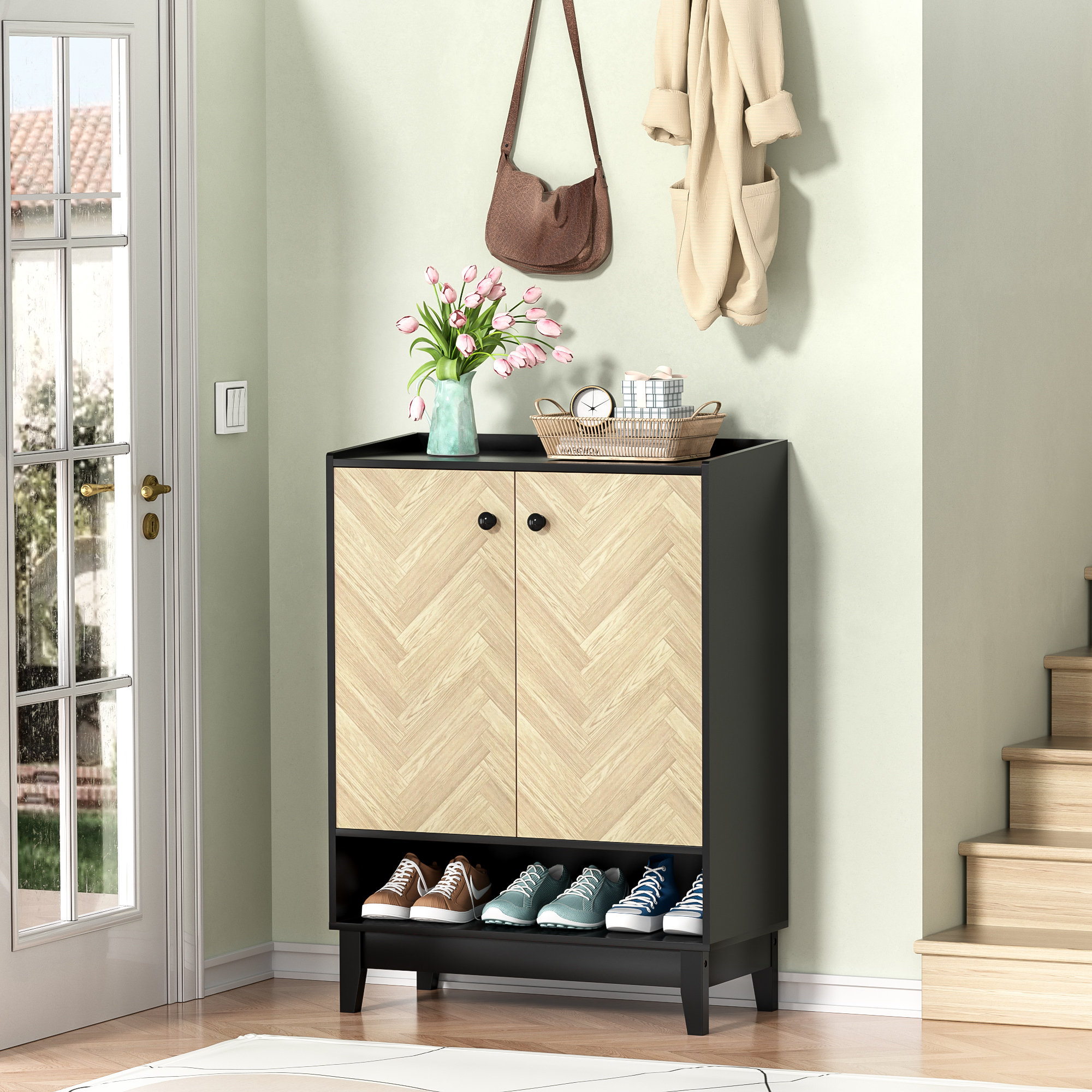 Corrigan Studio® 25 Pair Shoe Storage Cabinet | Wayfair