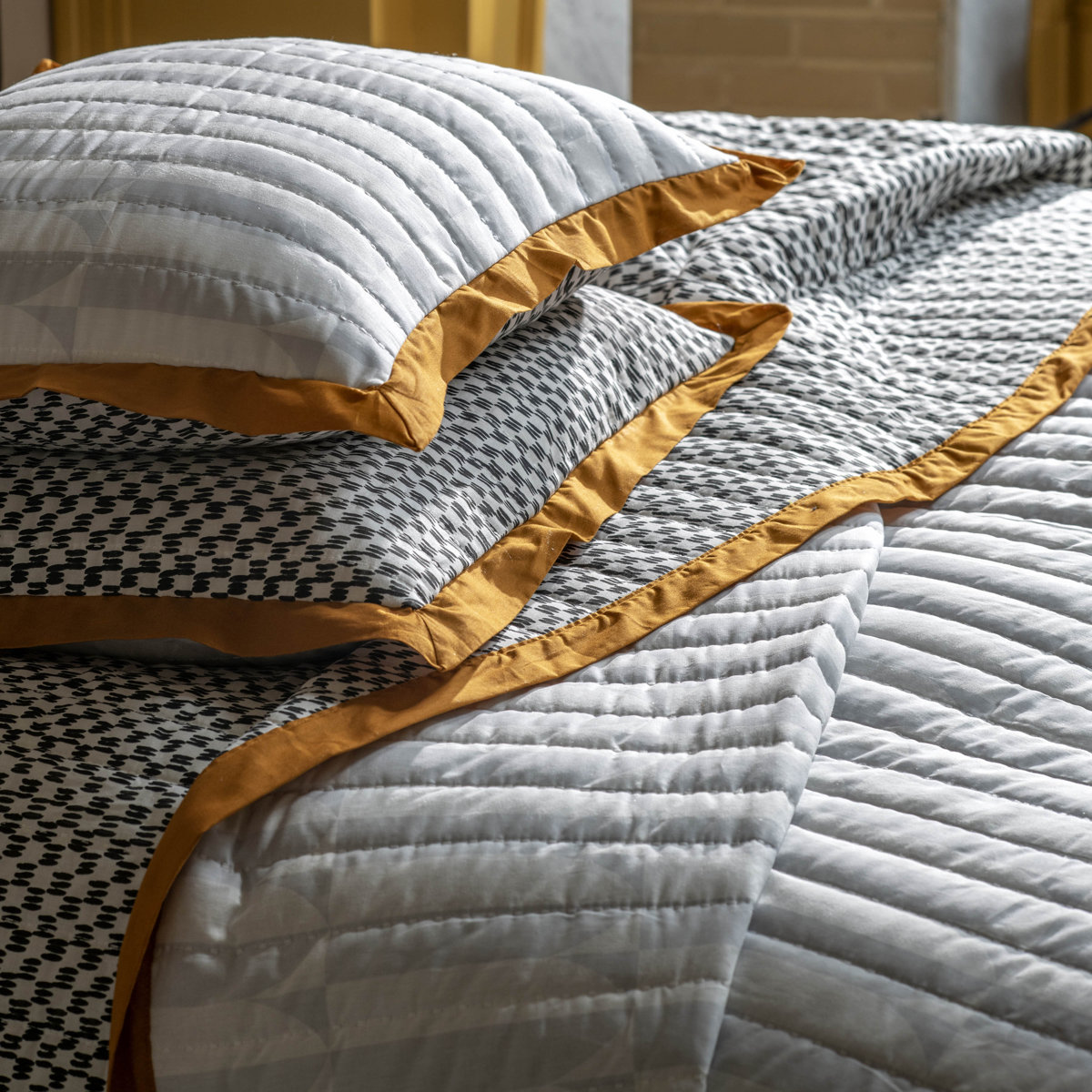 Novogratz by Utica Waverly Tile Gray Quilt Set & Reviews | Wayfair