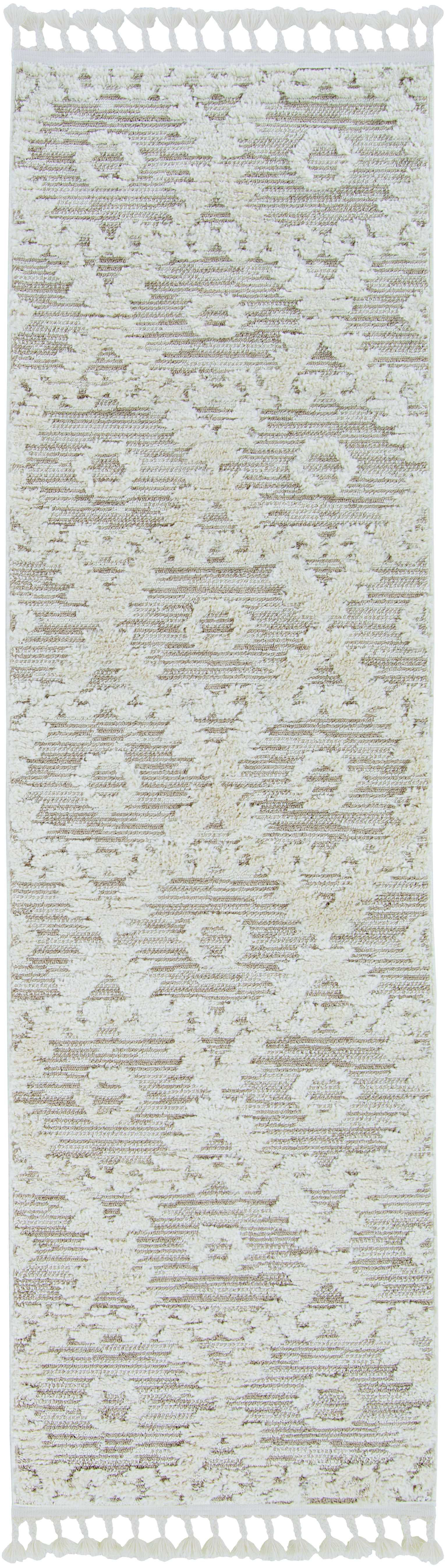 Union Rustic Alondre 8' Runner Beige and Ivory Geometric Runner Rug ...