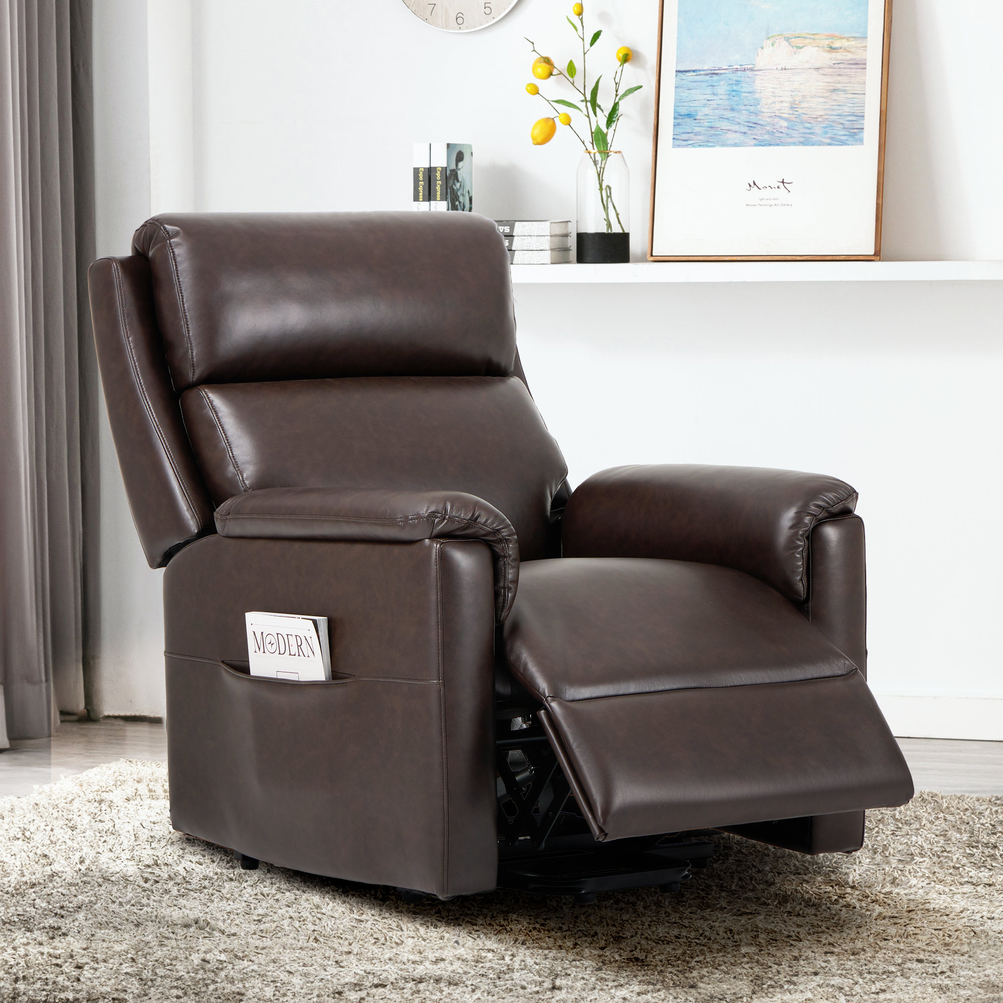 Latitude Run® Niaya Upholstered Power Lift Recliner Chair with Remote ...
