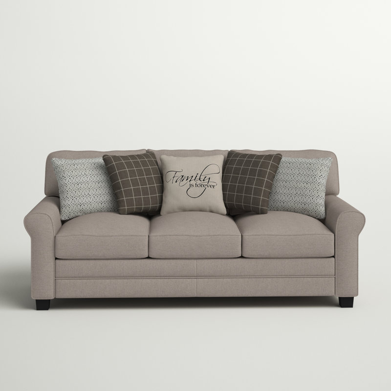 Three Posts™ Annora 85" Rolled Arm Sofa with Reversible Cushions ...