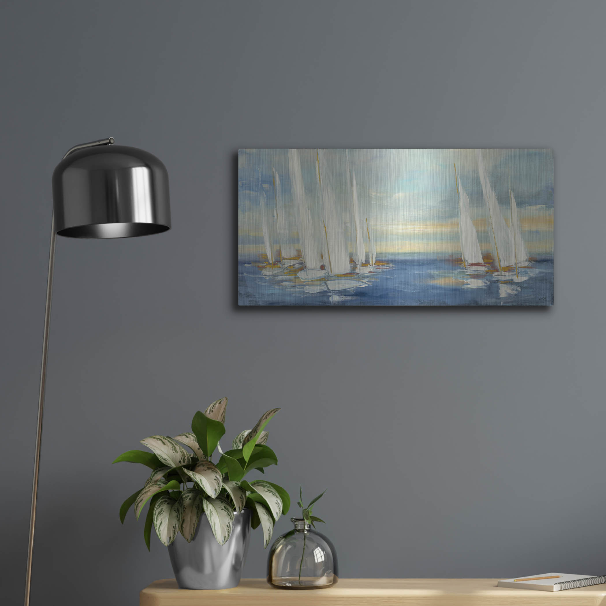 Luxe Metal Art 'Summer Regatta Sunset' by Julia Purinton Metal Wall Art | Wayfair