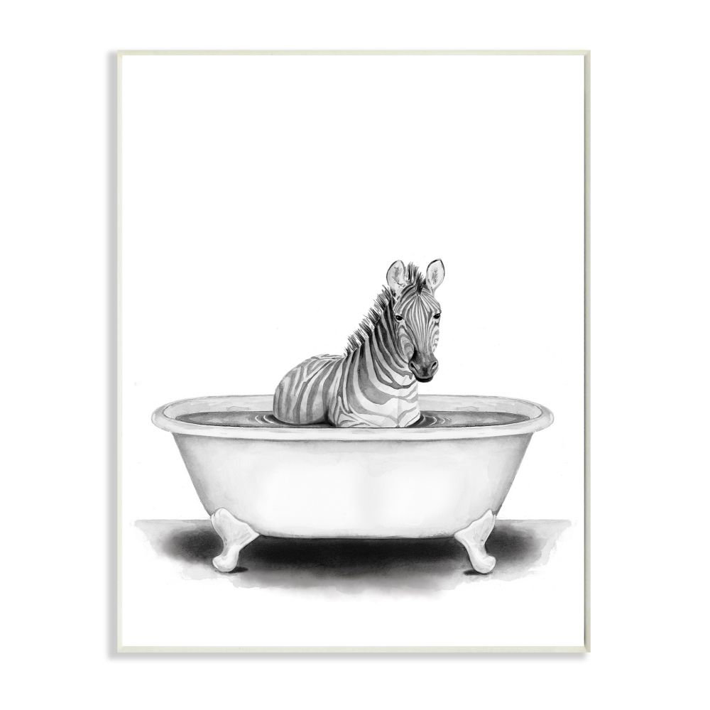 zebra in bath
