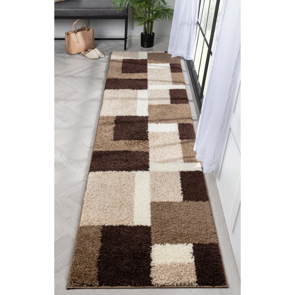 Winston Porter Marci Geometric Beige/Brown Area Rug & Reviews | Wayfair