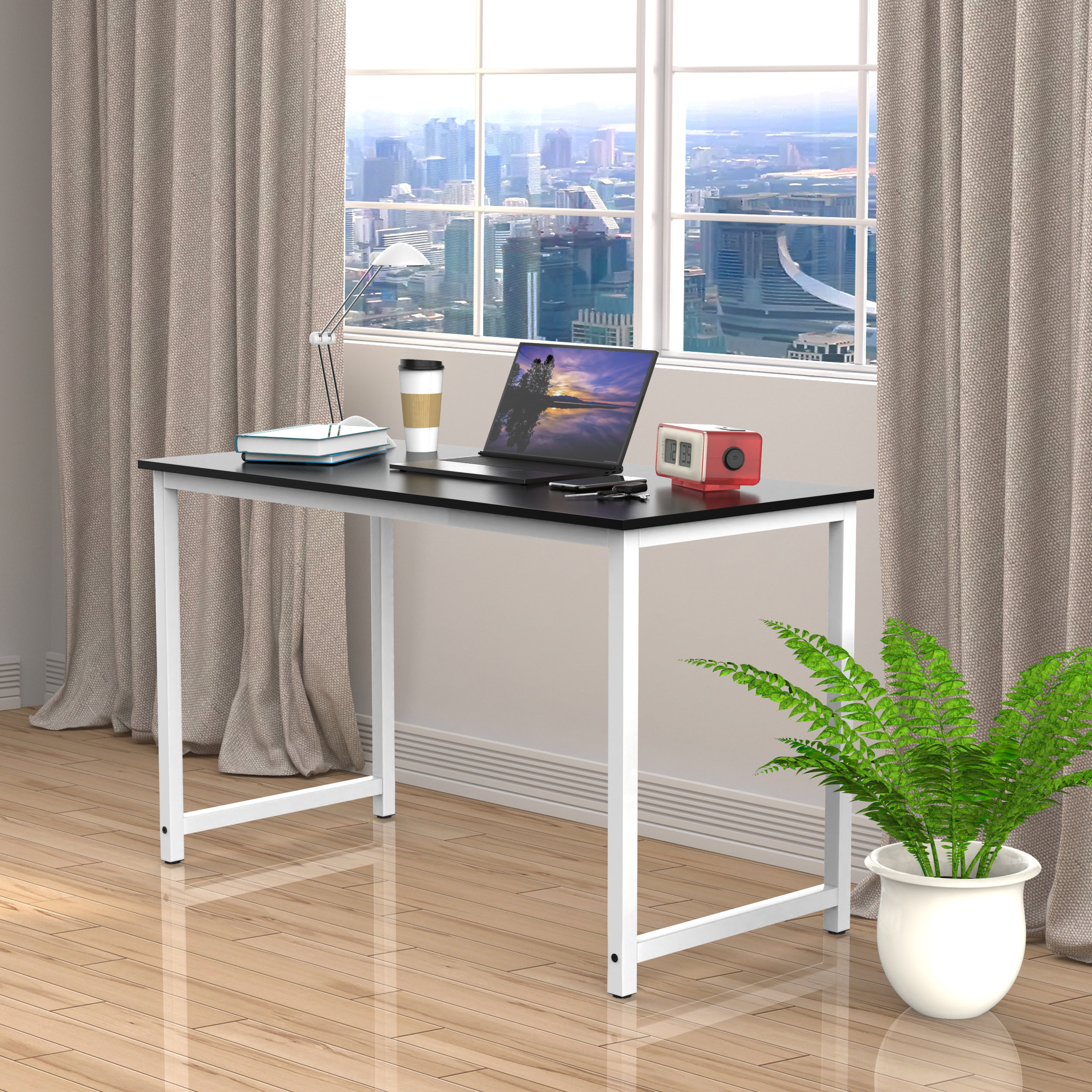 Halter Gaming Computer Desk for Home Office, 47" Modern PC Laptop ...