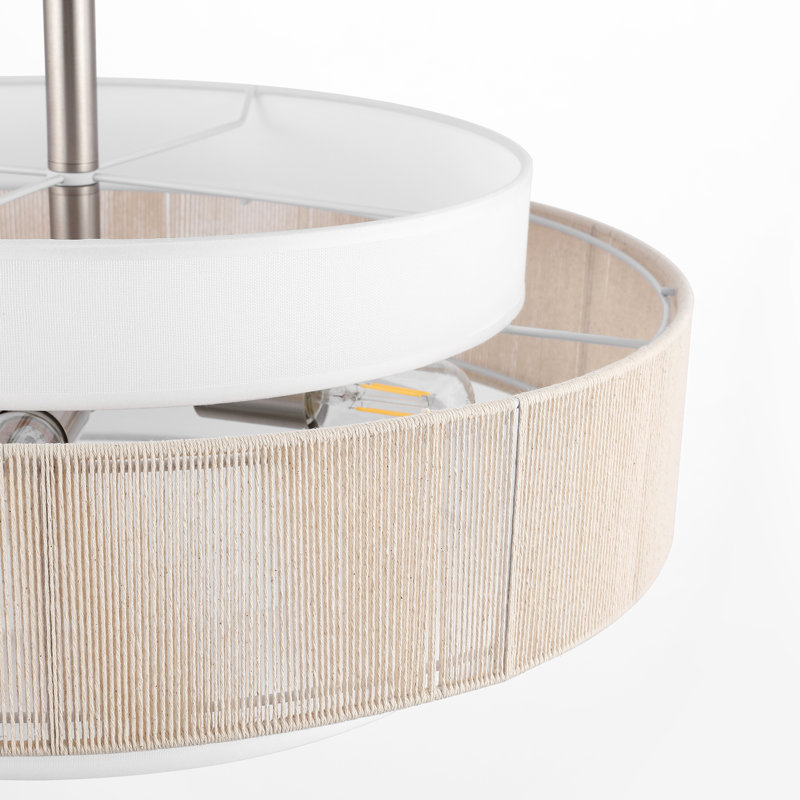 Beachcrest Home™ Reenat 5 - Light Shaded Drum Chandelier & Reviews ...