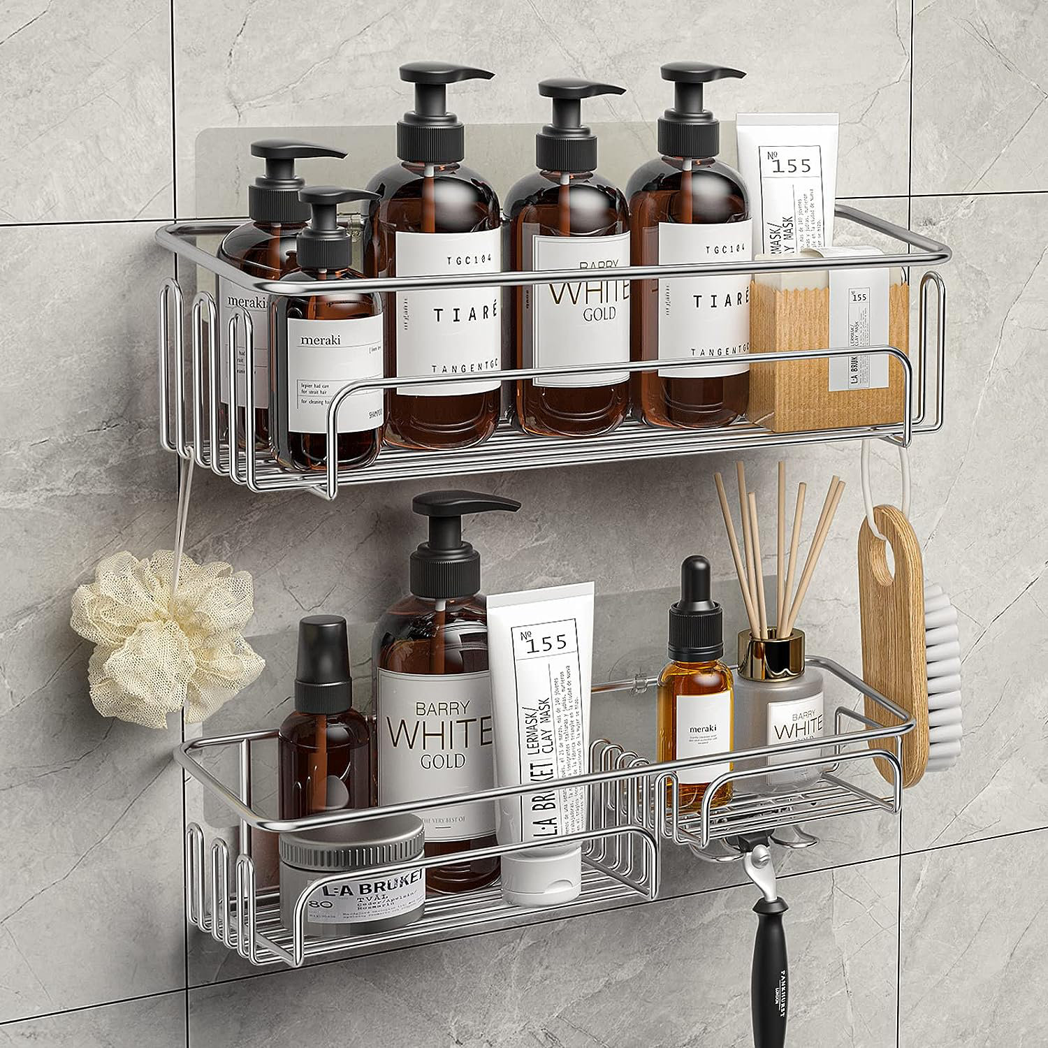 Rebrilliant Manami Adhesive Shower Basket | Wayfair