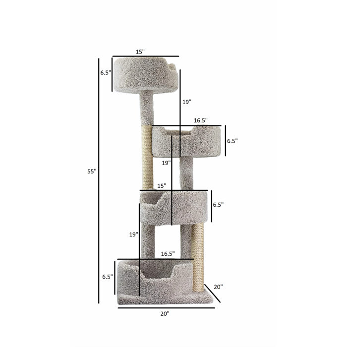 New Cat Condos 55" Cat Condo & Reviews | Wayfair