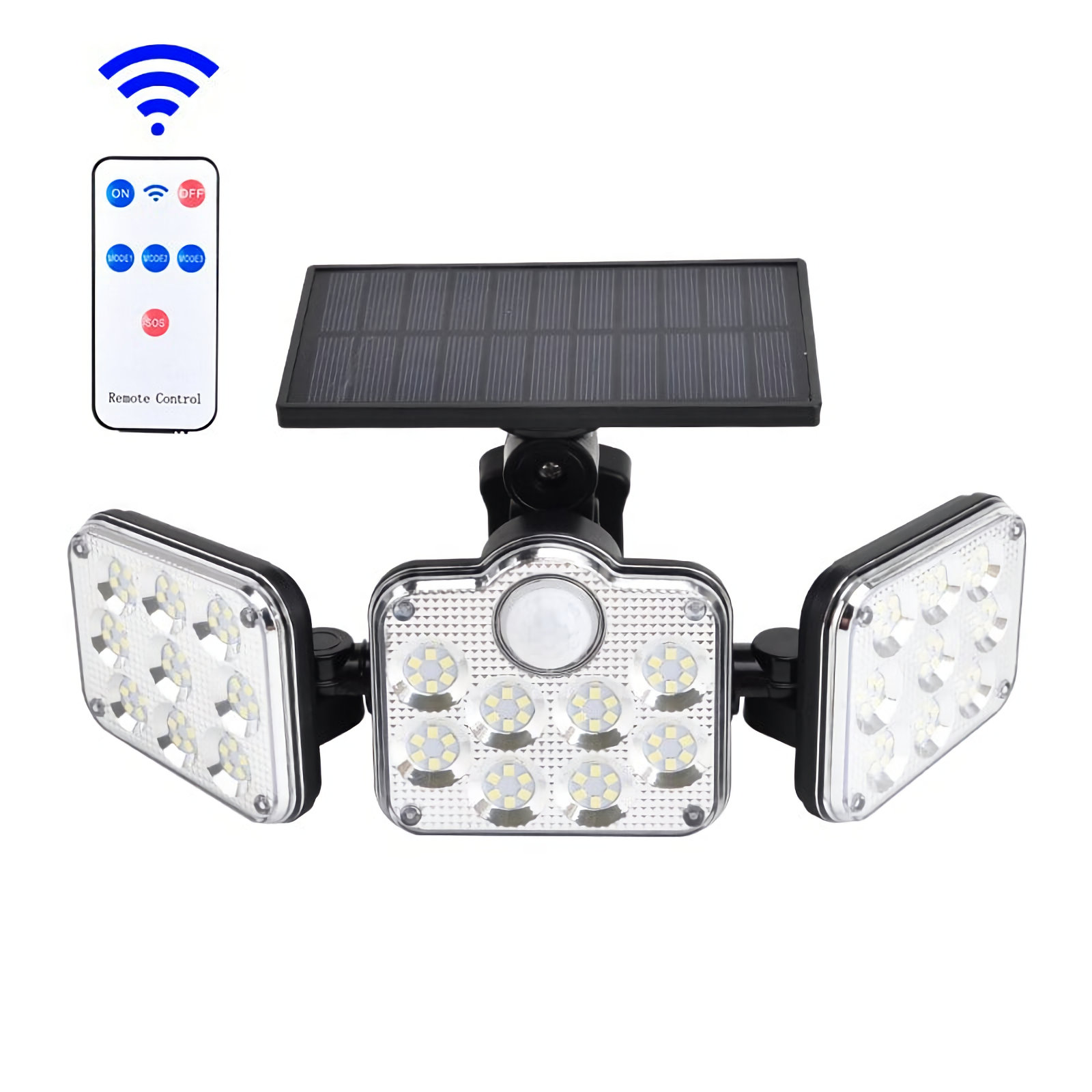 YI LIGHTING LED 138 LED Solar-Powered Outdoor Security Light Motion ...