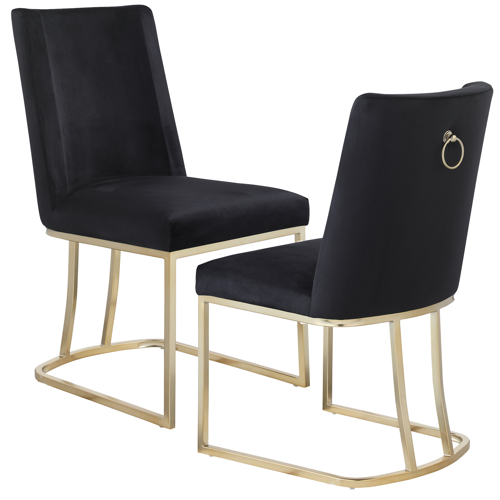 Mercer41 Laneesha Velvet Steel Side Chair & Reviews | Wayfair