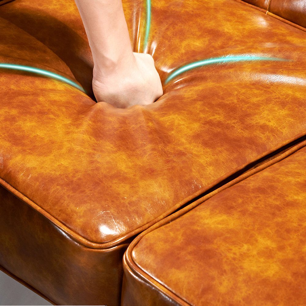 Jes Design Vintage Casual Aluminum Skin Rivet Sofa 80.71'' Sofa | Wayfair