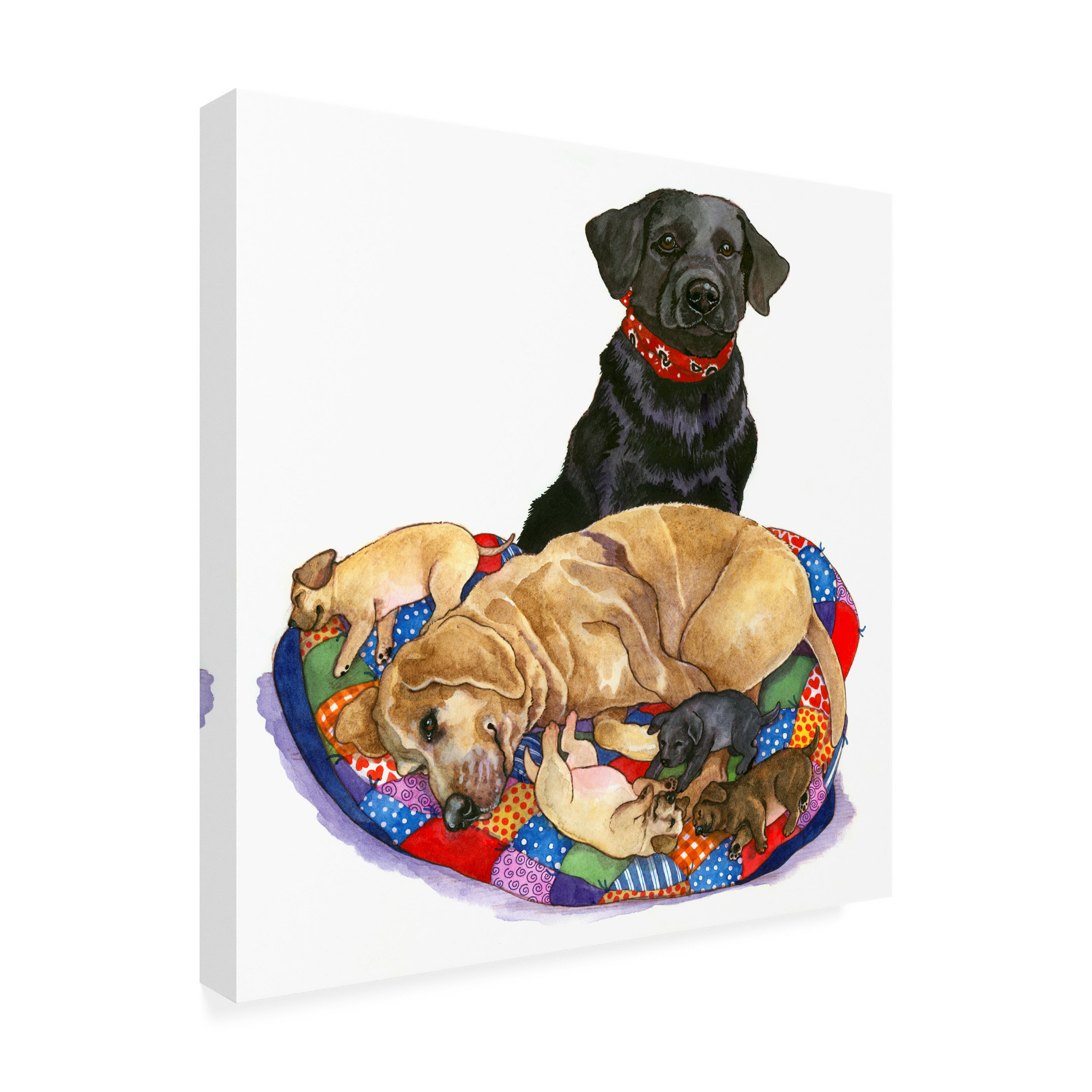 Winston Porter Lab Dogs by Wendy Edelson Canvas Art - Wayfair Canada