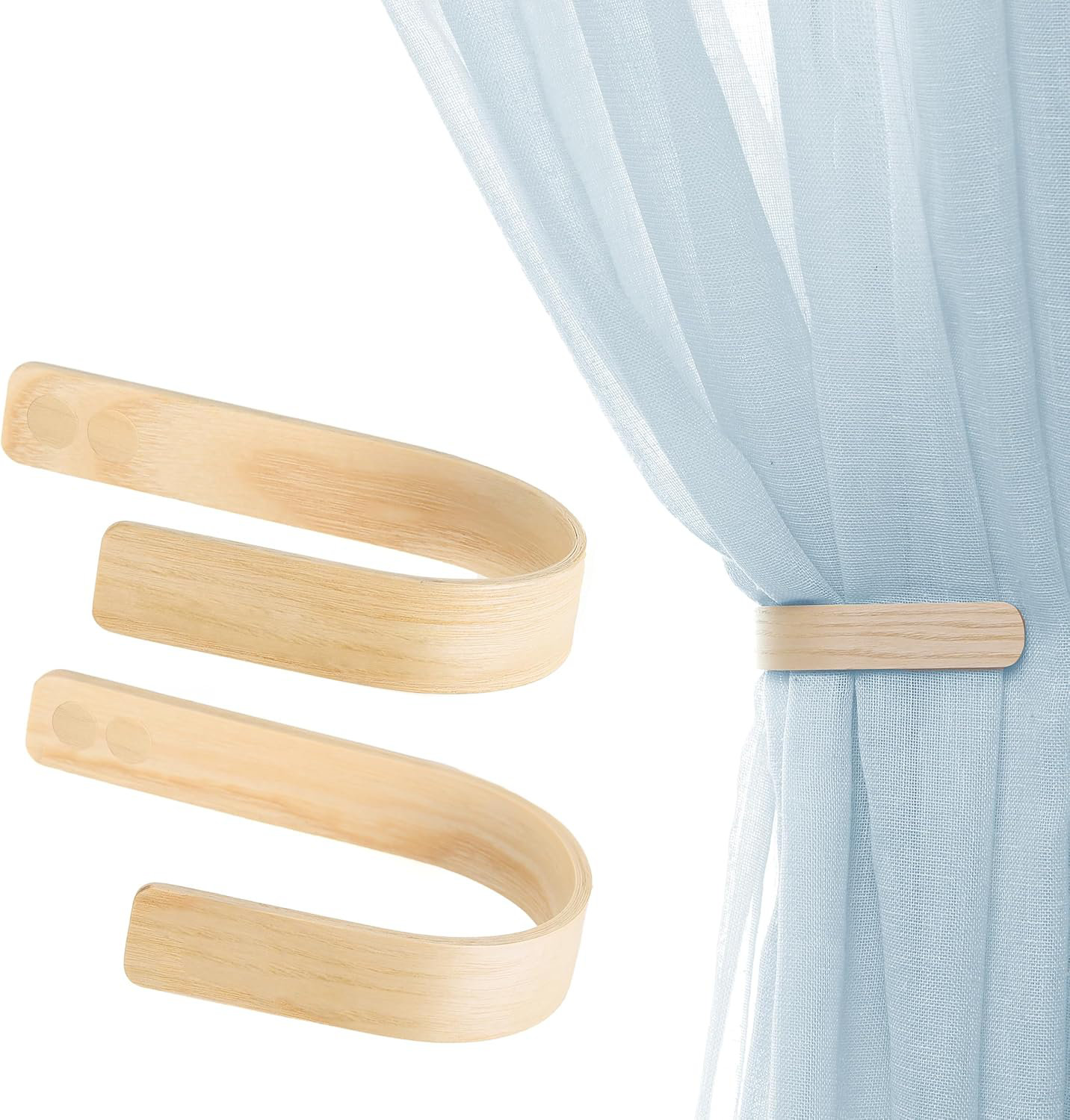 Latitude Run® Set of 2 Modern Farmhouse Holdback for Drapes | Wayfair