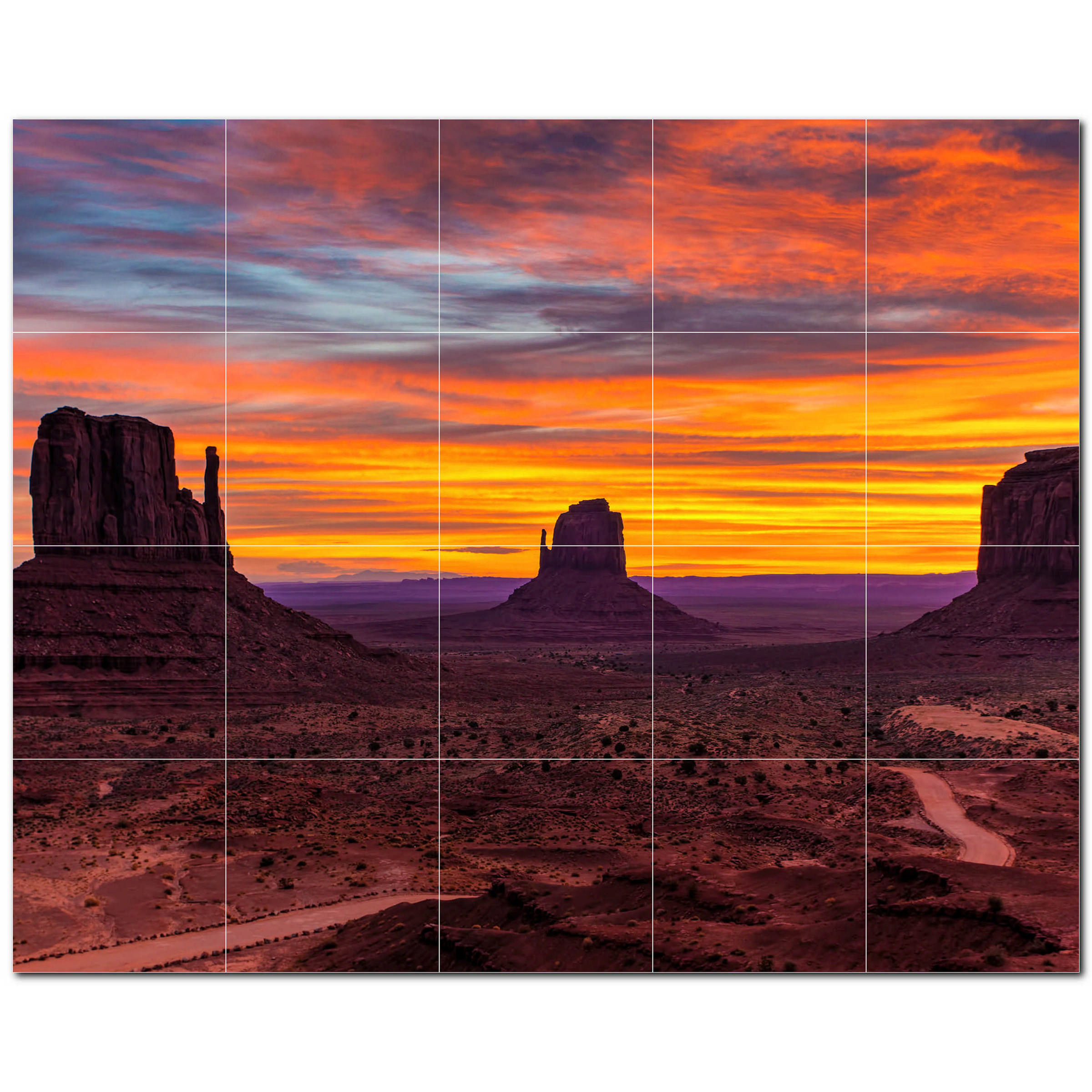 Picture-Tiles.com Sunset Photo 12'' x 12'' Satin Ceramic Decorative ...