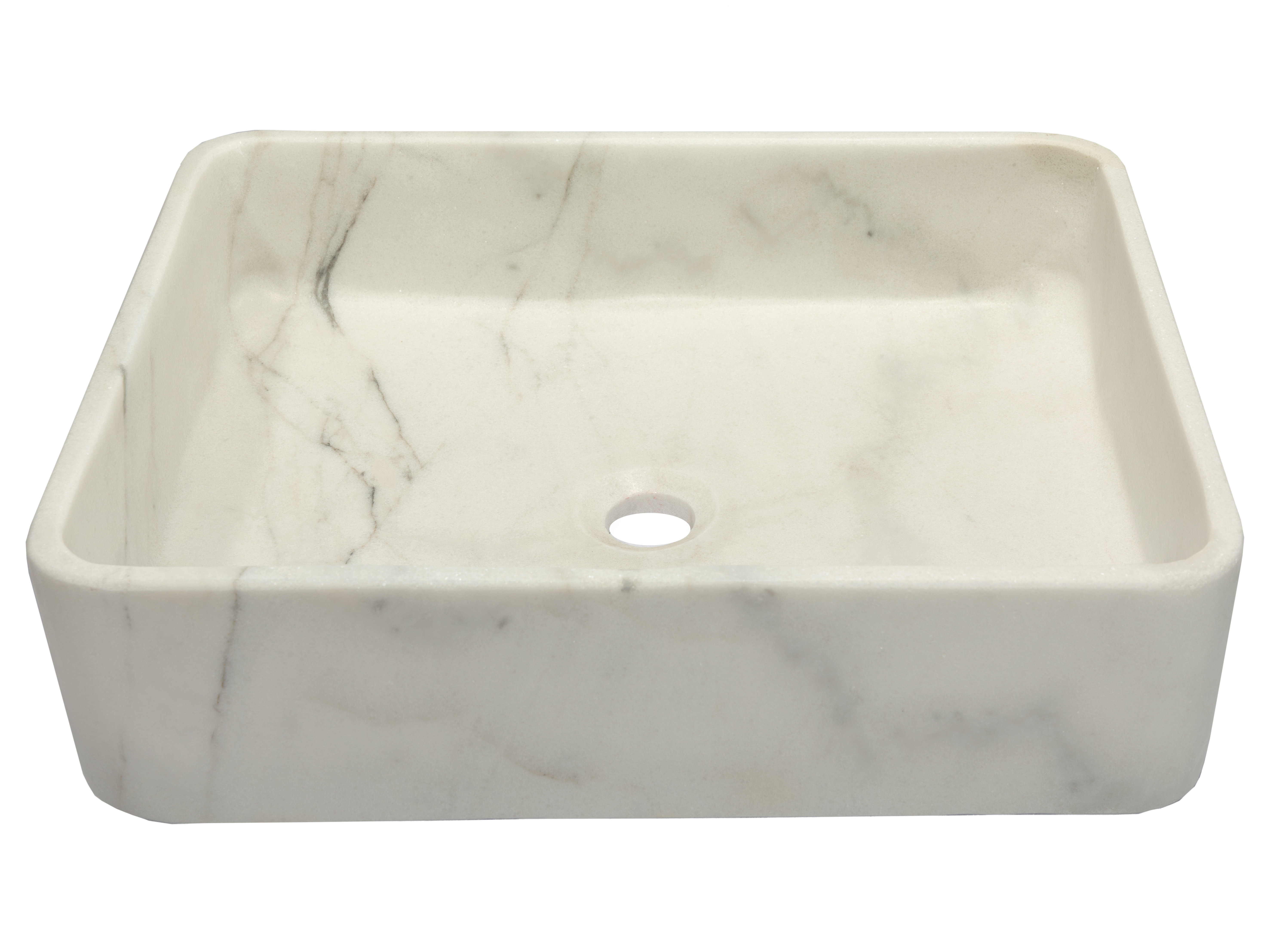 EdenBath Eden Bath 14.75'' White Stone Rectangular Vessel Bathroom Sink ...